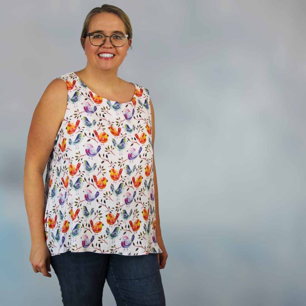 Schnittmuster Sommertop 🦜 luftiges Top aus Musselin nähen